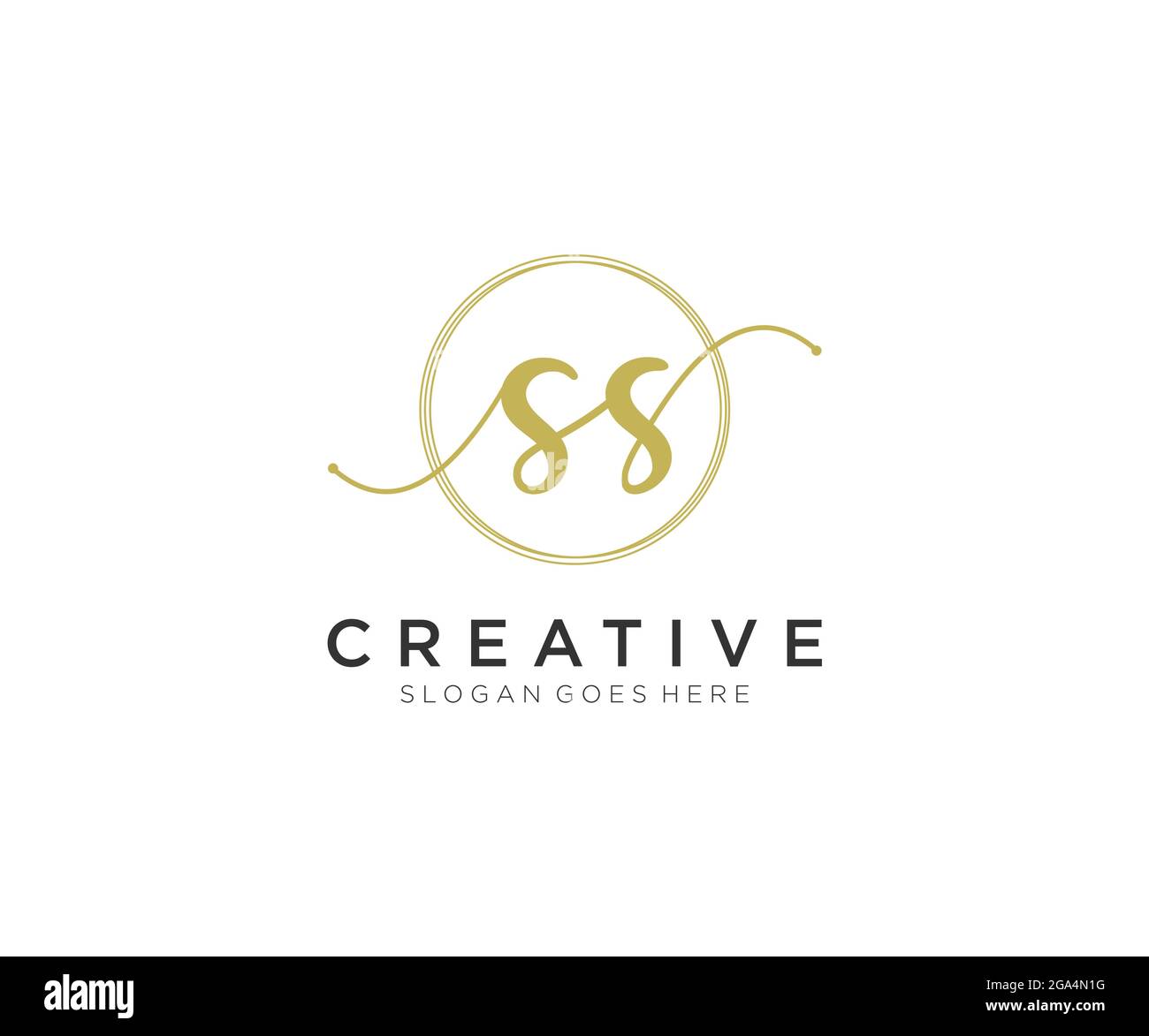 SS Feminine logo beauty monogram and elegant logo design, handwriting ...