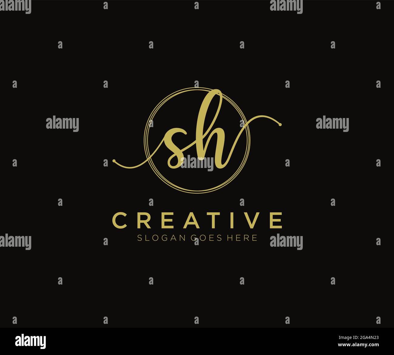 Letter sh logo hi-res stock photography and images - Alamy