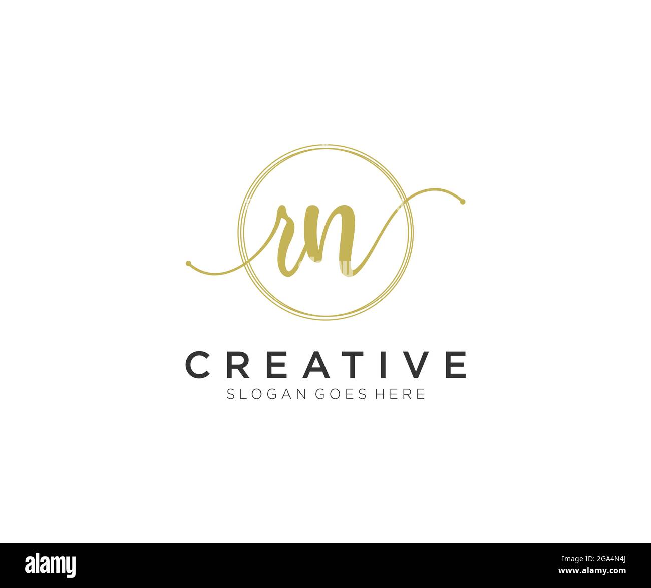 RN Feminine logo beauty monogram and elegant logo design, handwriting ...