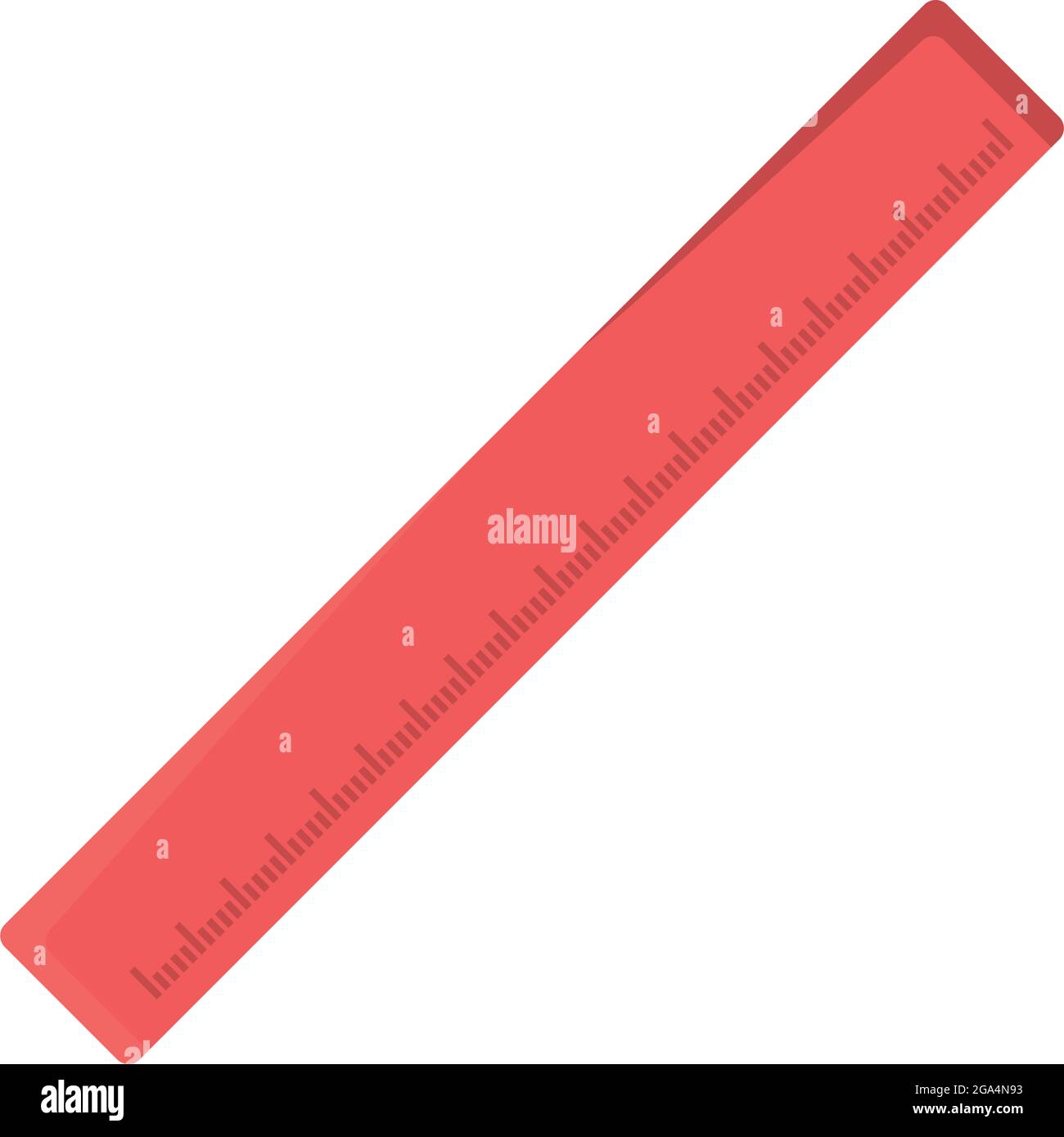 red ruler icon on white background Stock Vector Image & Art - Alamy