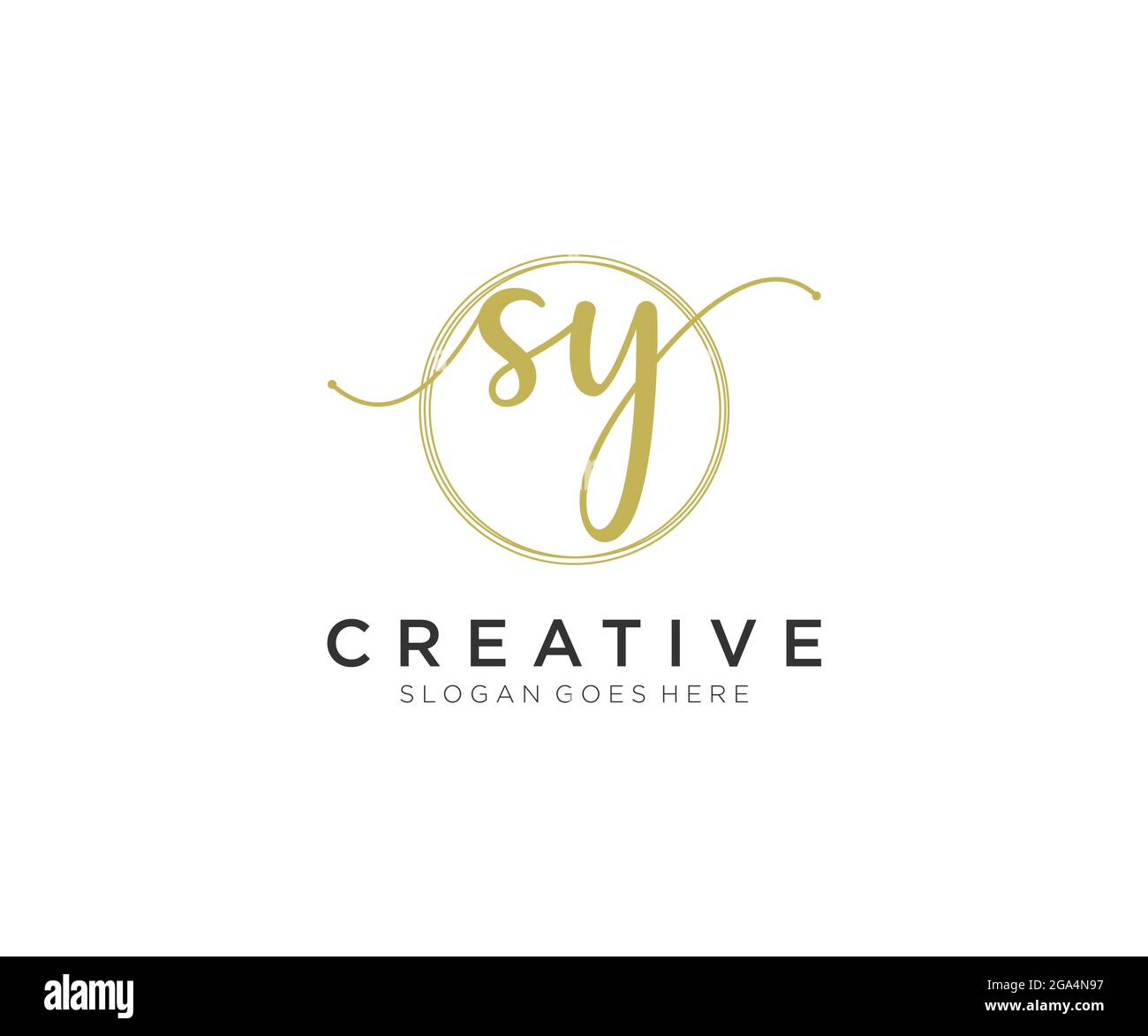 SY Feminine logo beauty monogram and elegant logo design, handwriting ...