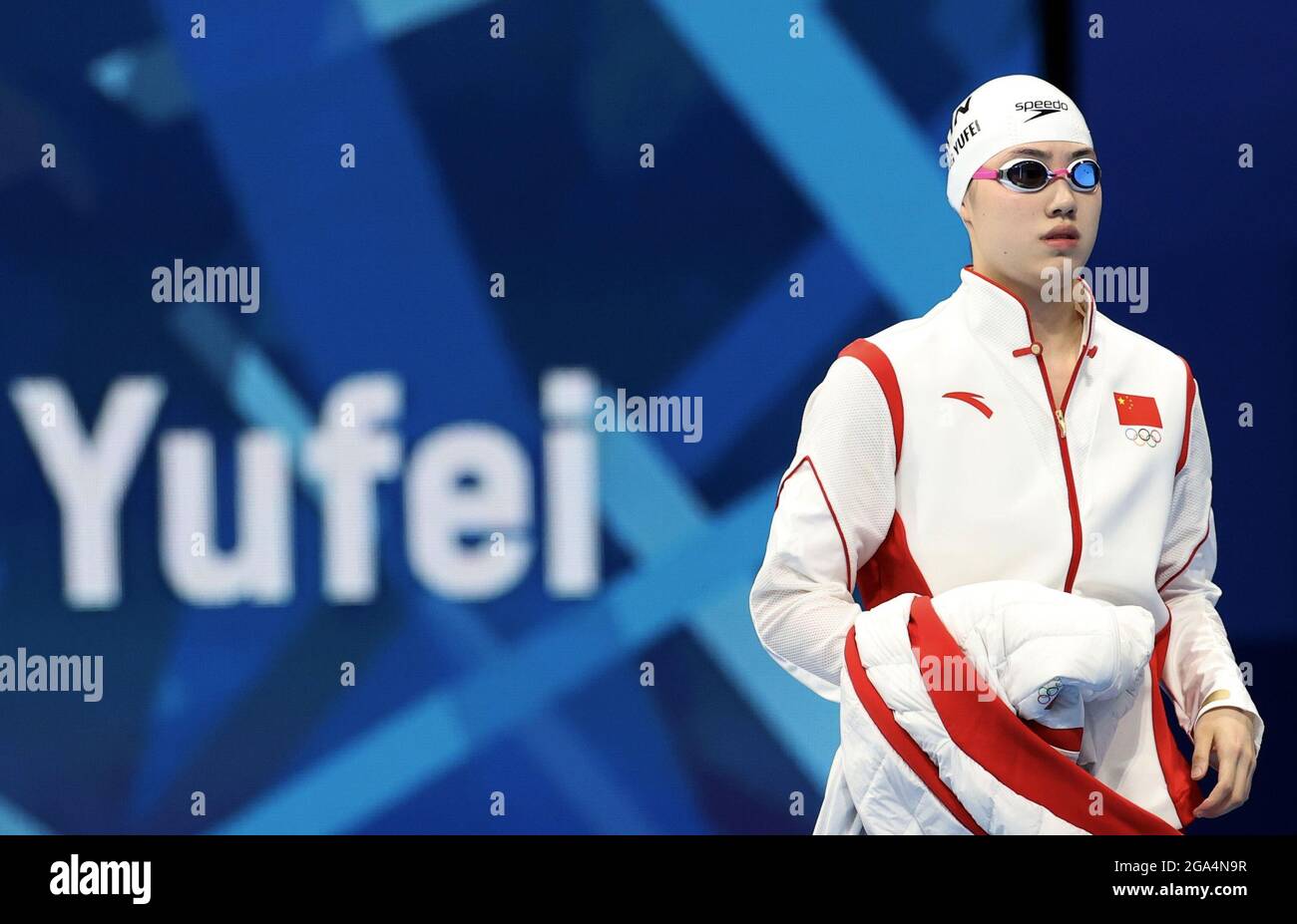Tokyo, Japan. 29th July, 2021. Zhang Yufei of China enters before the women's 200m butterfly ...