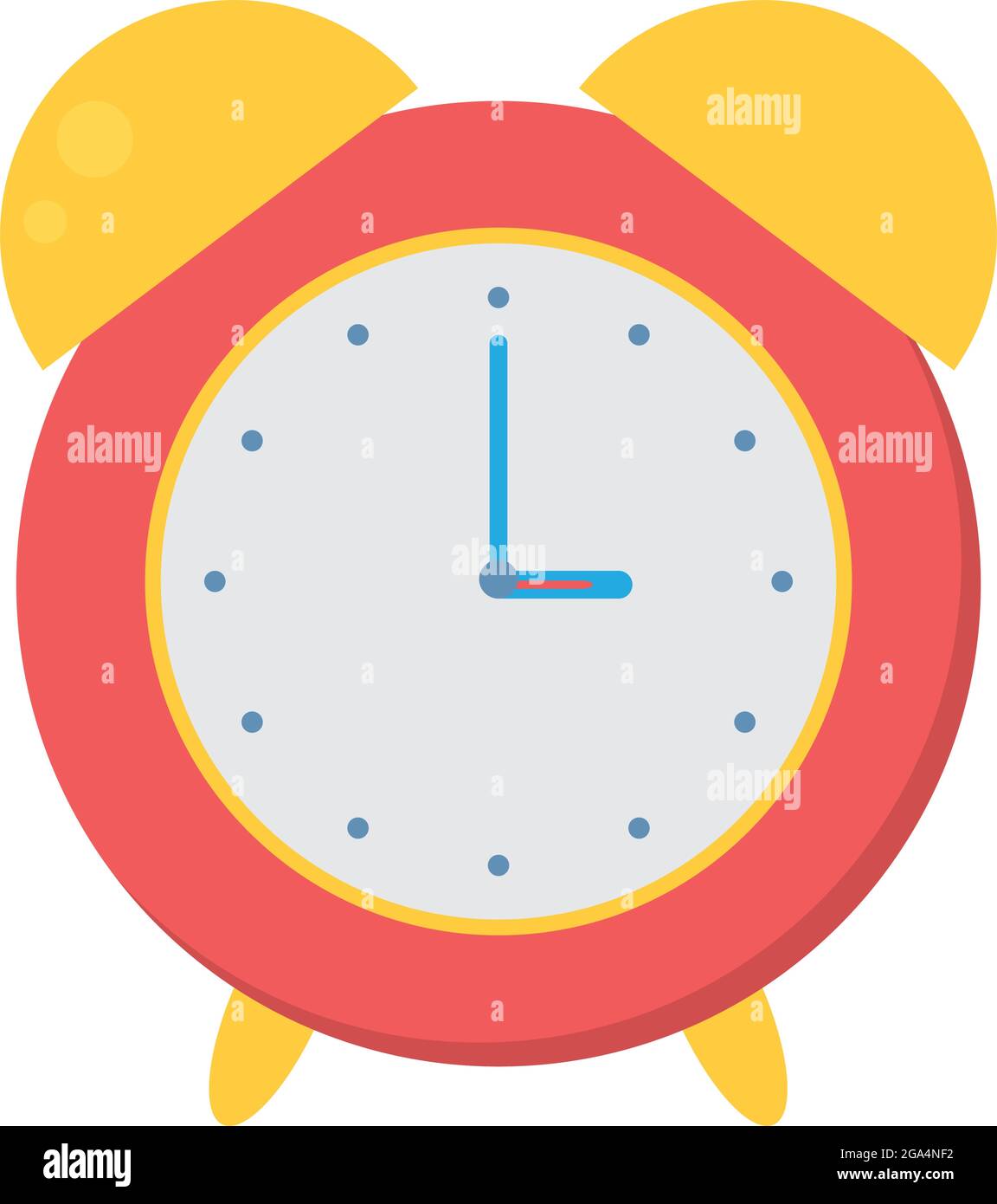 alarm clock icon on white background Stock Vector Image & Art - Alamy