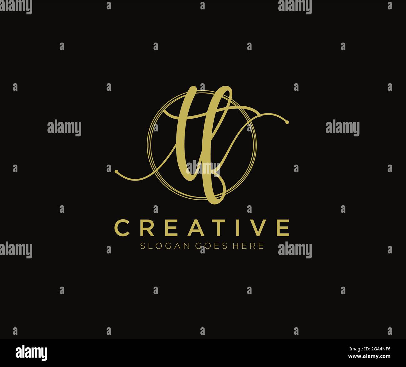 TF Feminine logo beauty monogram and elegant logo design, handwriting ...
