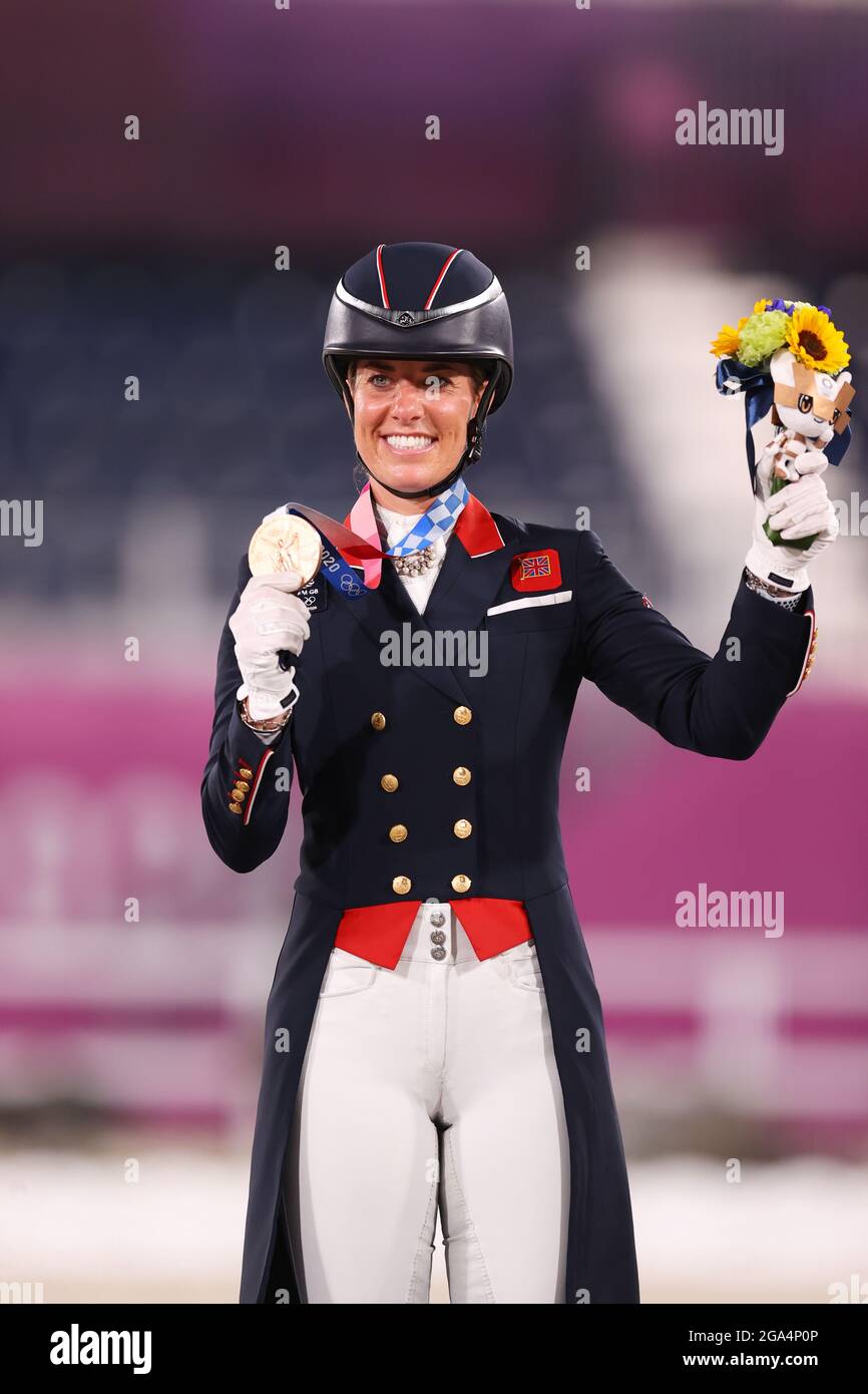 Tokyo, Japan. 28th July, 2021. Charlotte Dujardin (GBR) Equestrian ...