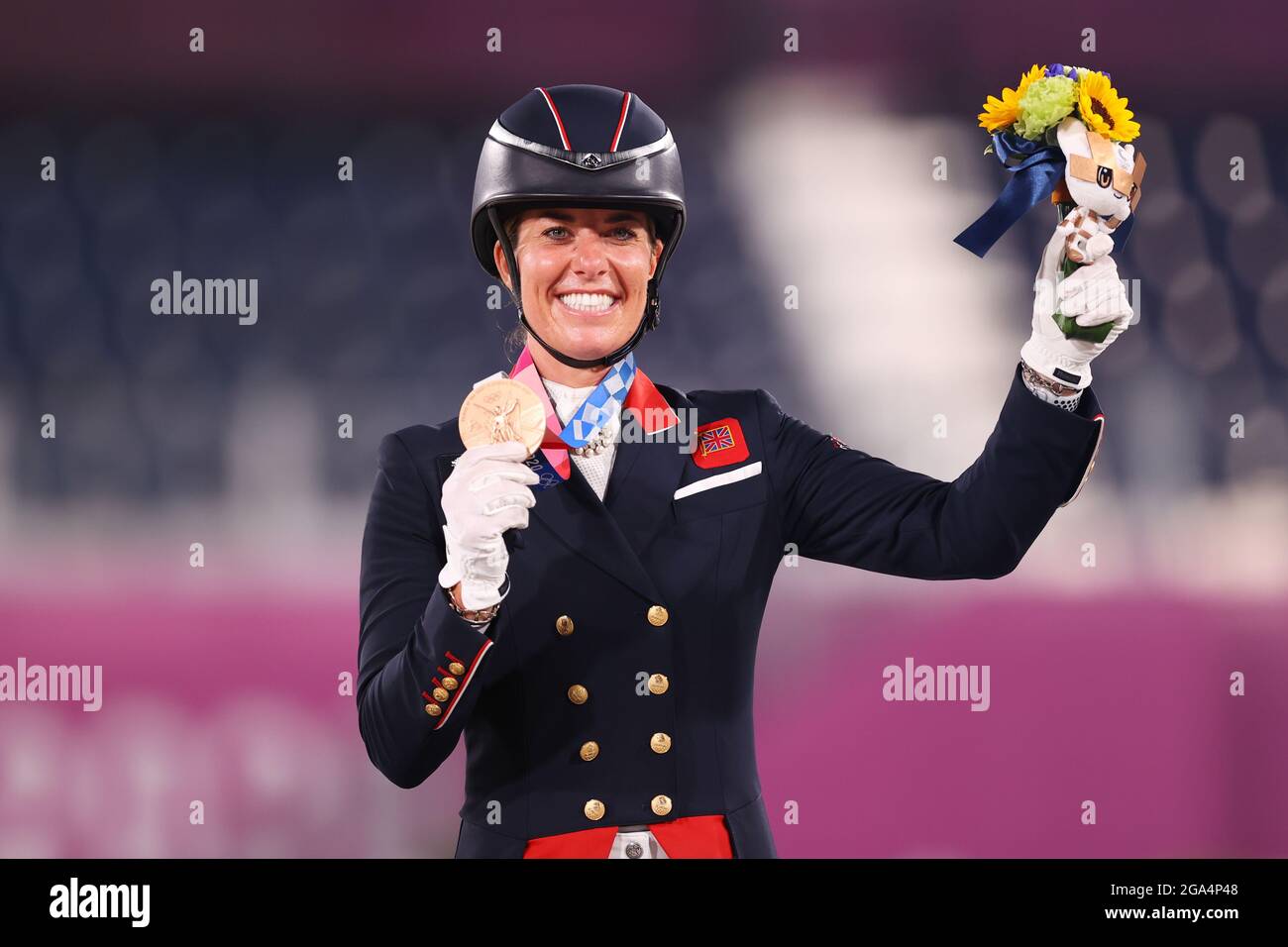 Tokyo, Japan. 28th July, 2021. Charlotte Dujardin (GBR) Equestrian ...