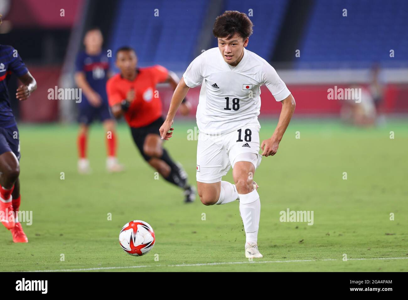 Kanagawa, Japan. 28th July, 2021. Ayase Ueda (JPN) Football/Soccer ...