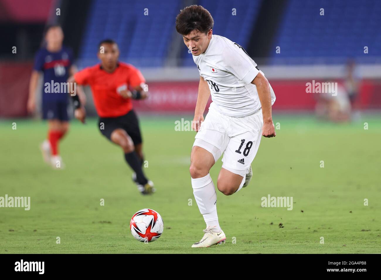 Kanagawa, Japan. 28th July, 2021. Ayase Ueda (JPN) Football/Soccer ...