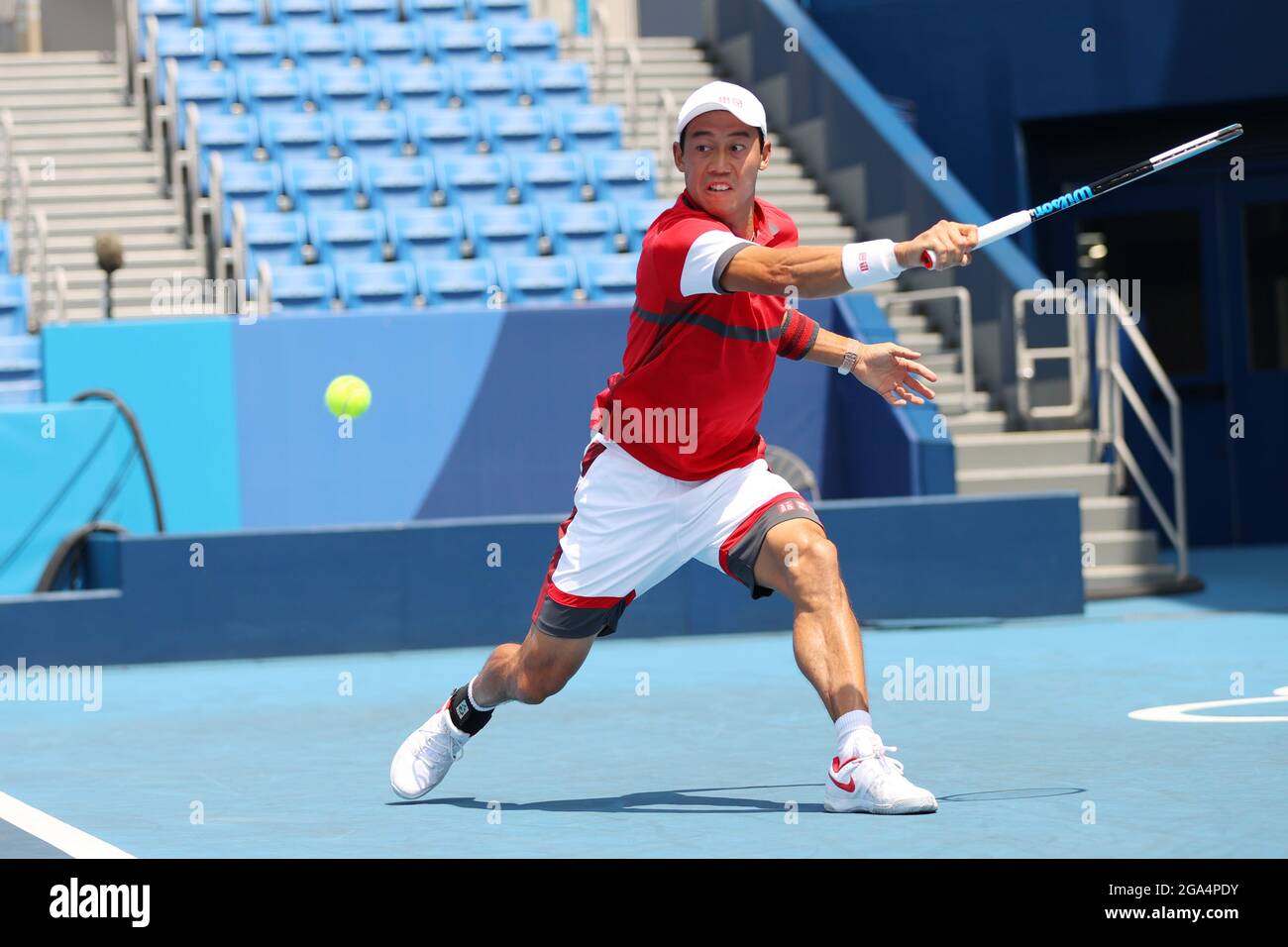 Tokyo, Japan. 28th July, 2021. Kei Nishikori (JPN) Tennis : Men's ...