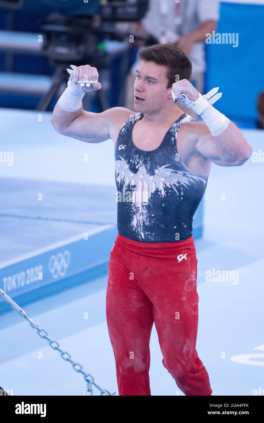 Brody Malone (USA) men's all-around final Artistic Gymnastics JULY 28 ...