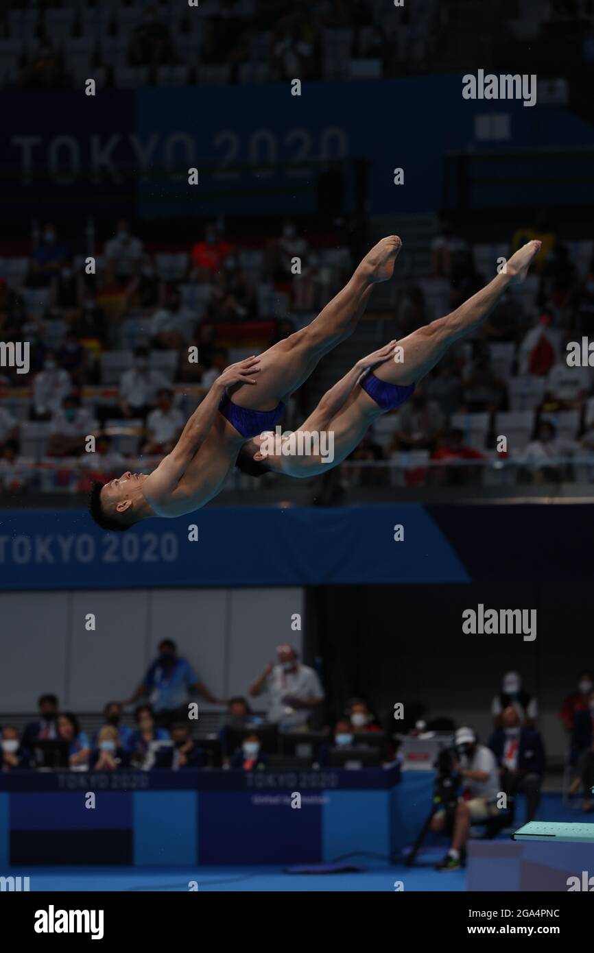 Tokyo, Japan. 28th July, 2021. Ken Terauchi & Sho Sakai (JPN) Diving ...