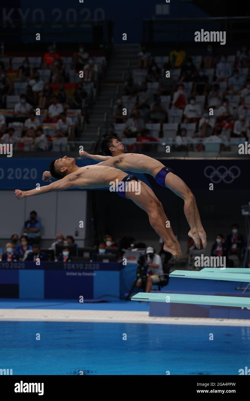 Tokyo, Japan. 28th July, 2021. Ken Terauchi & Sho Sakai (JPN) Diving ...