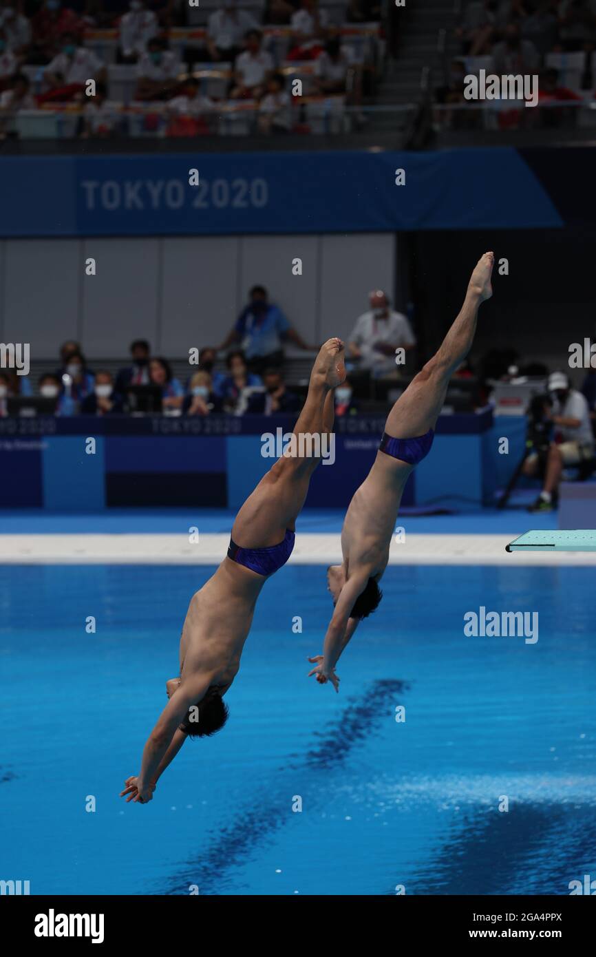 Tokyo, Japan. 28th July, 2021. Ken Terauchi & Sho Sakai (JPN) Diving ...