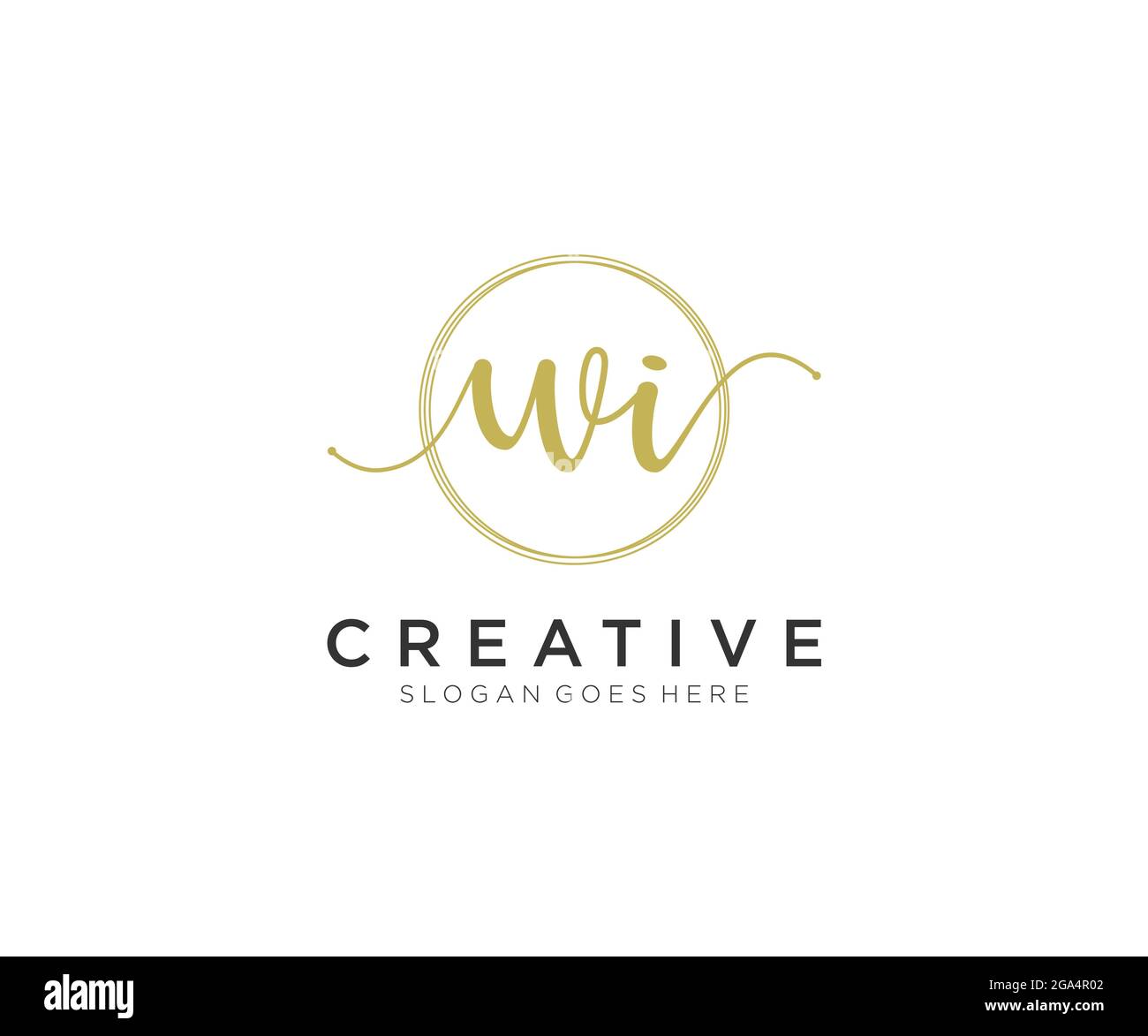 WI Feminine logo beauty monogram and elegant logo design, handwriting ...