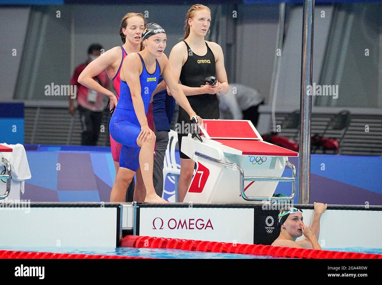 Tokio, Japan. 29th July, 2021. Swimming: Olympics, women, 4 x 200 m ...