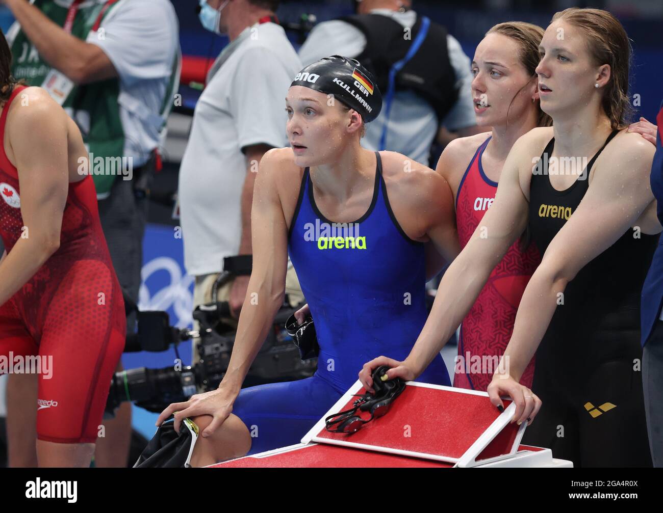 Tokio, Japan. 29th July, 2021. Swimming: Olympics, women, 4 x 200 m ...