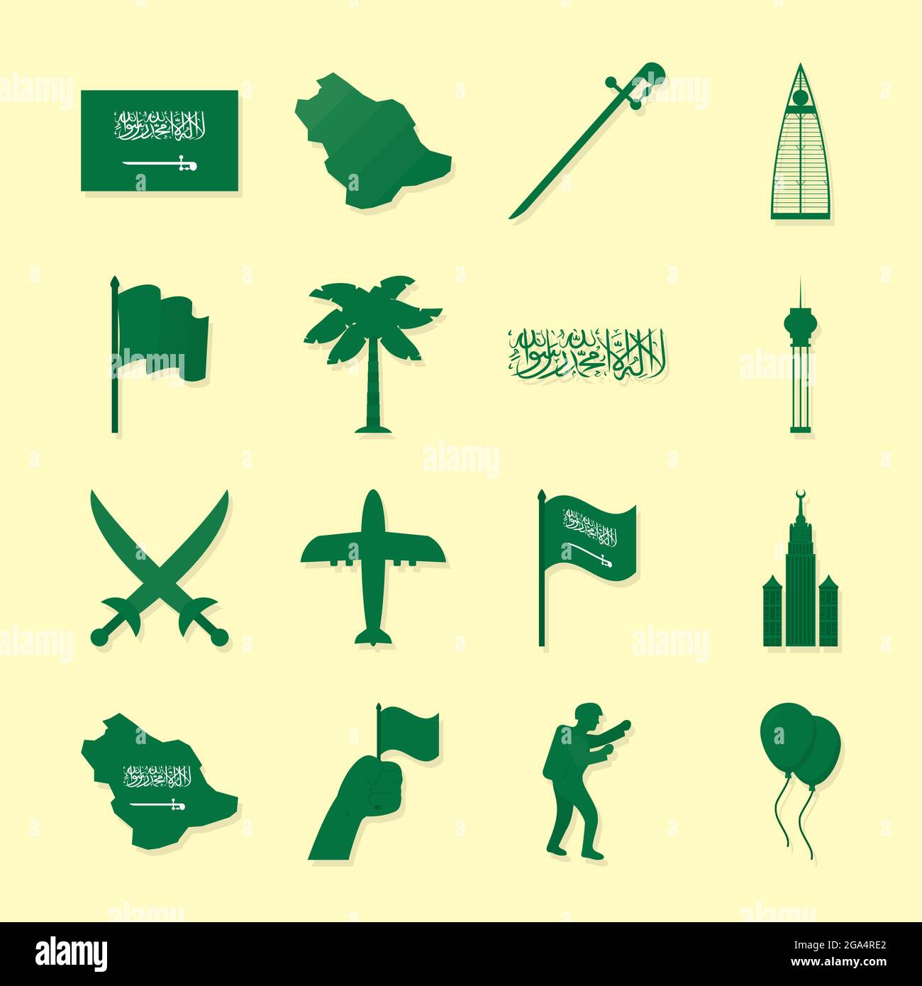 Saudi National day icon collection design Stock Vector Image & Art - Alamy