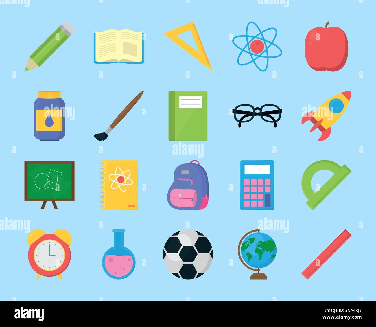back to school icon collection Stock Vector Image & Art - Alamy