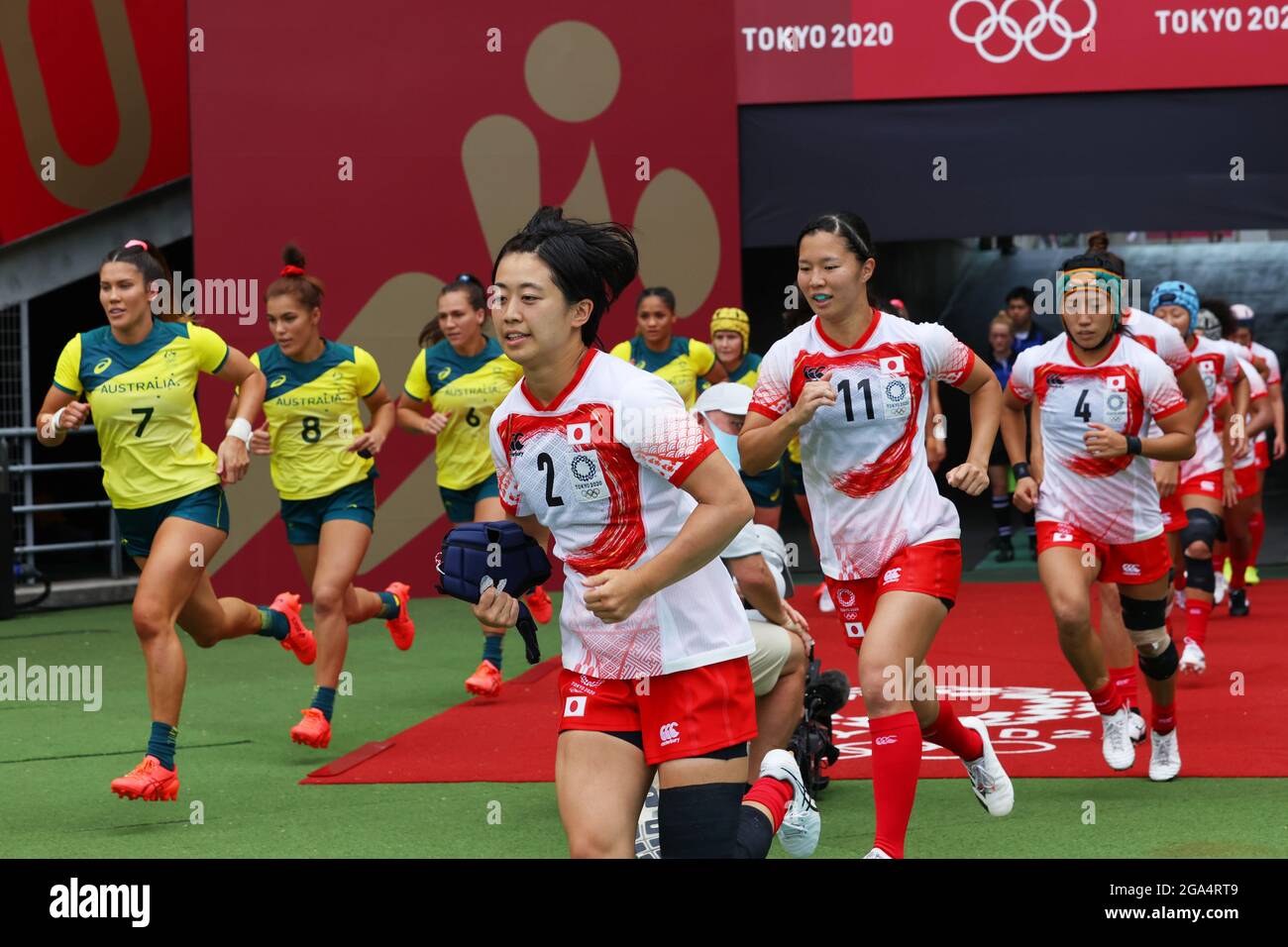 Tokyo, Japan. 29th July, 2021. Japan women's team group (JPN) Rugby ...