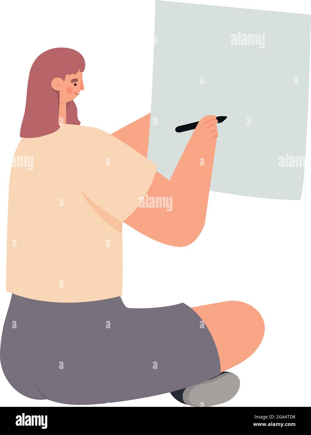woman drawing design Stock Vector Image & Art - Alamy