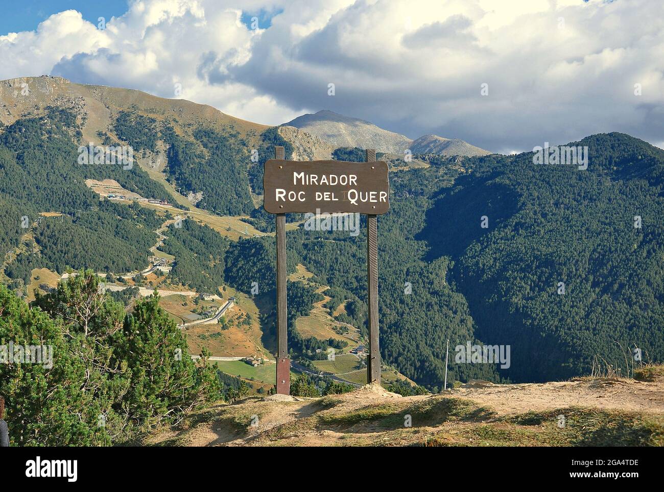 Roc de Quer viewpoint next to the sculpture of Miguel Angel González in ...