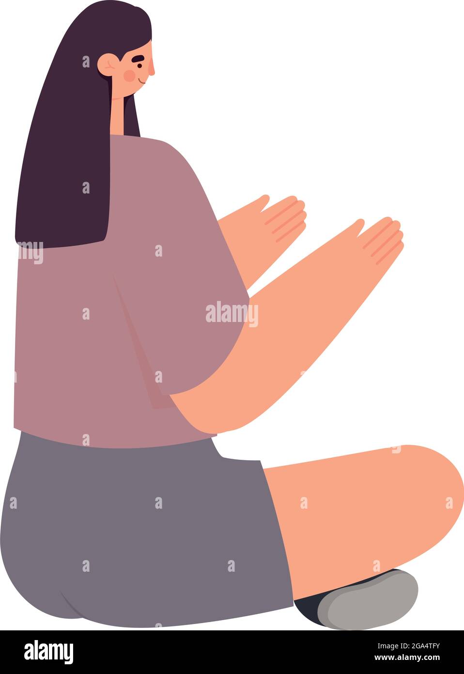 cute sit woman Stock Vector Image & Art - Alamy