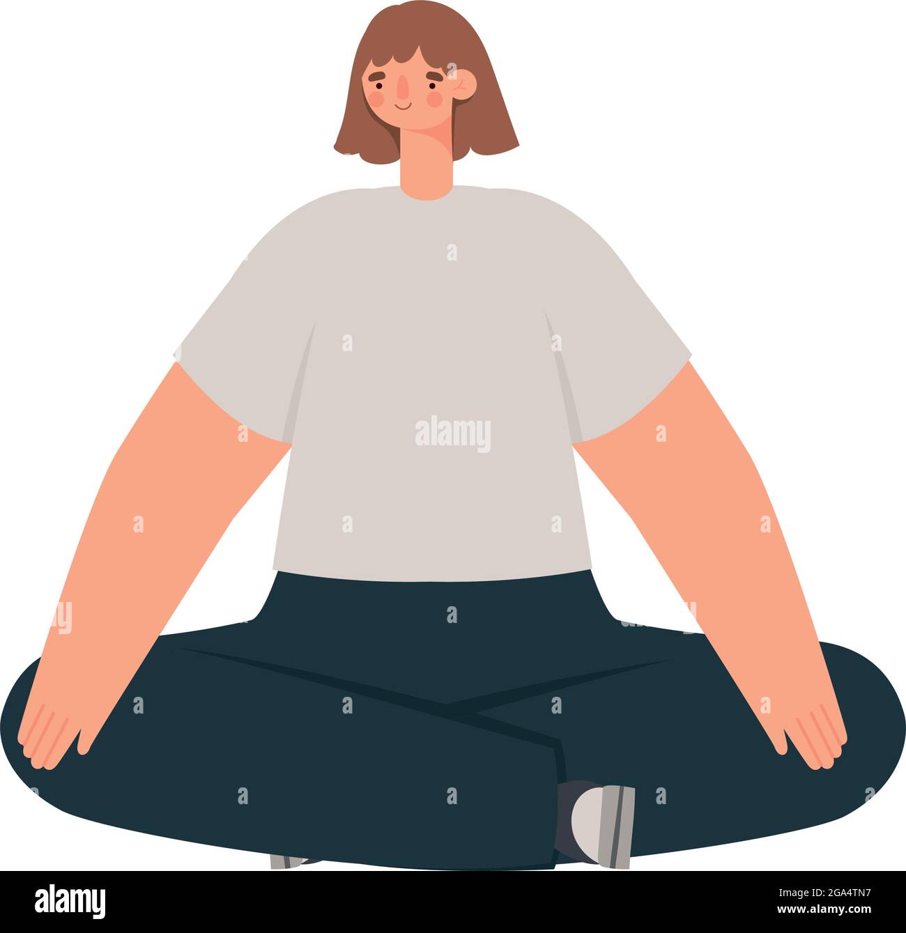 sit woman illustration Stock Vector Image & Art - Alamy