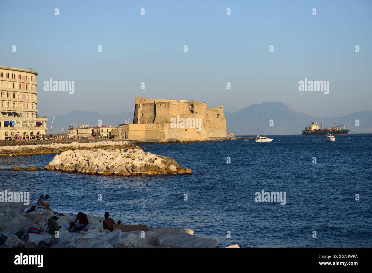 Ovo castle in Naples, Italy Stock Photo - Alamy