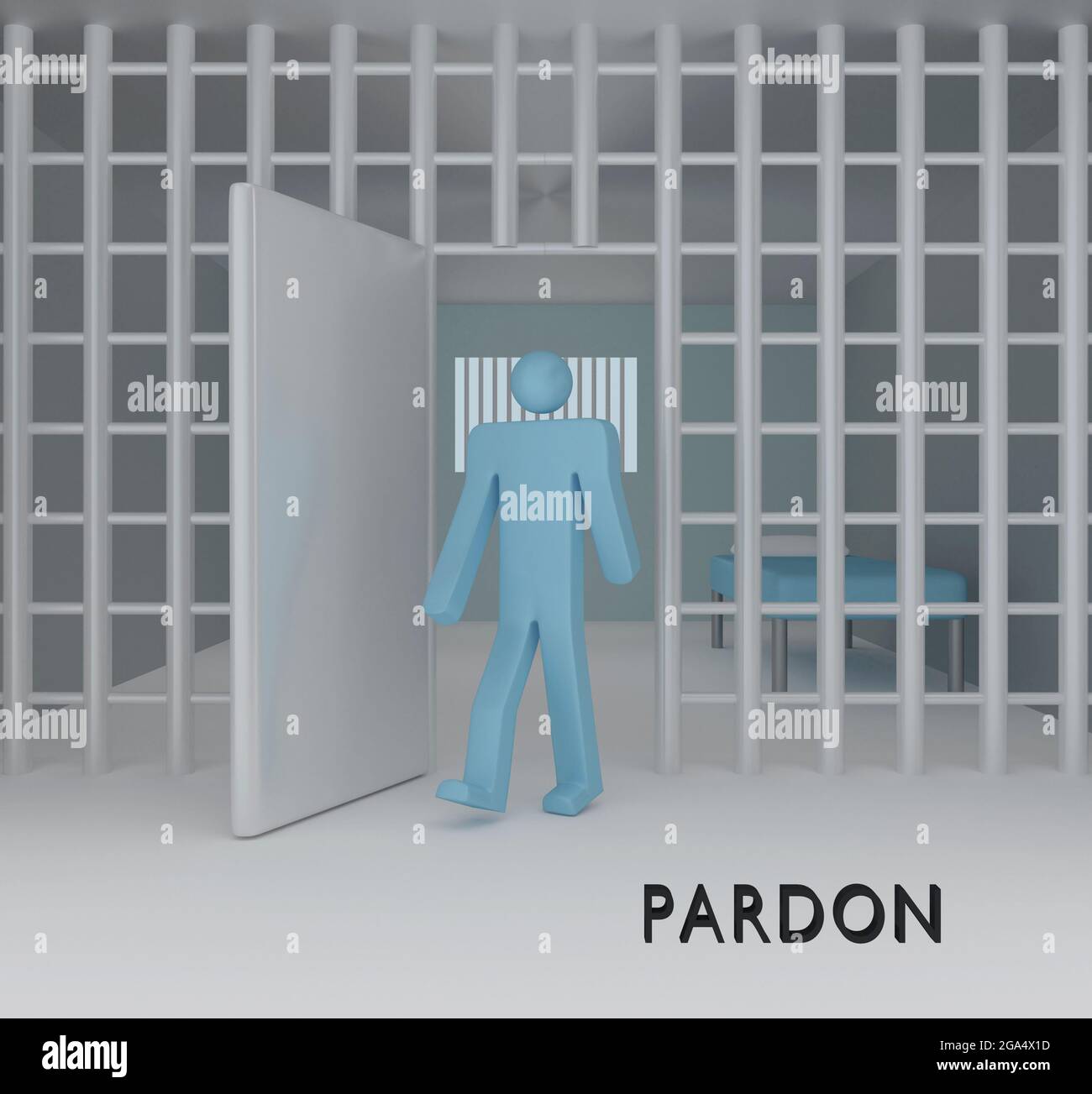 Cell door 3d illustration hi-res stock photography and images - Alamy