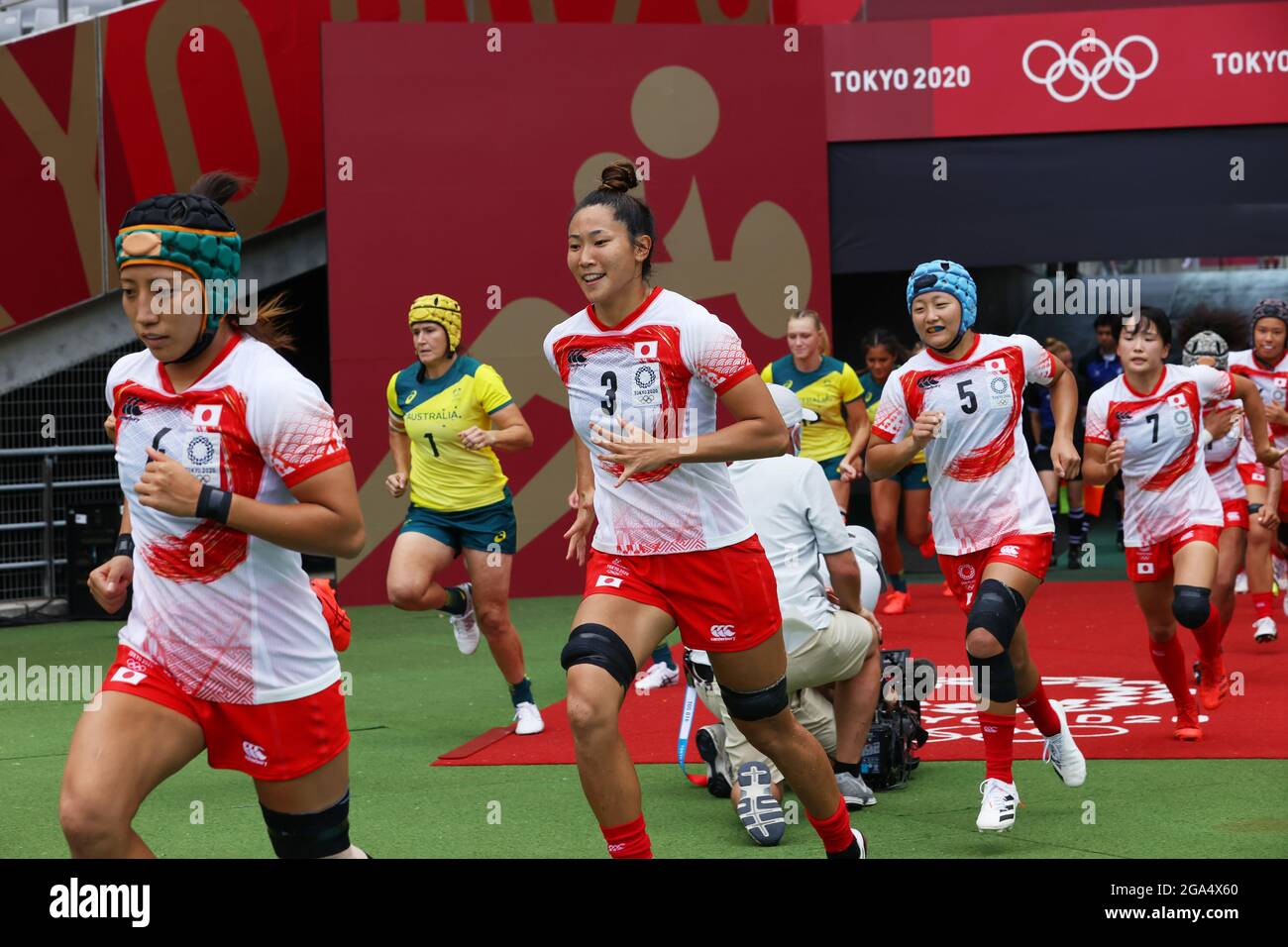 Tokyo, Japan. 29th July, 2021. Japan women's team group (JPN) Rugby ...