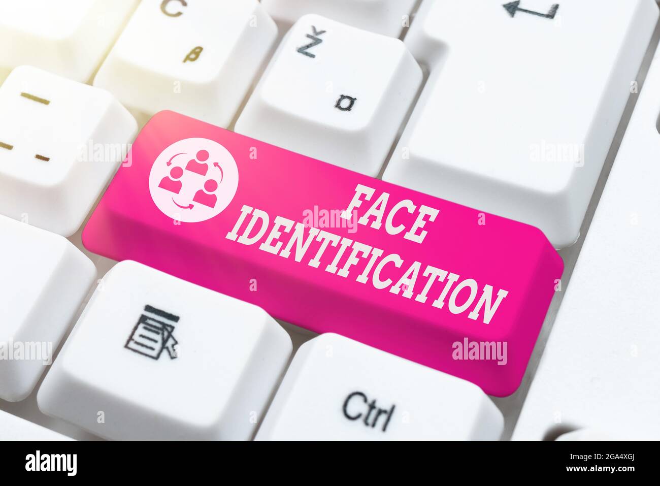 Sign displaying Face Identification. Concept meaning analyzing patterns ...