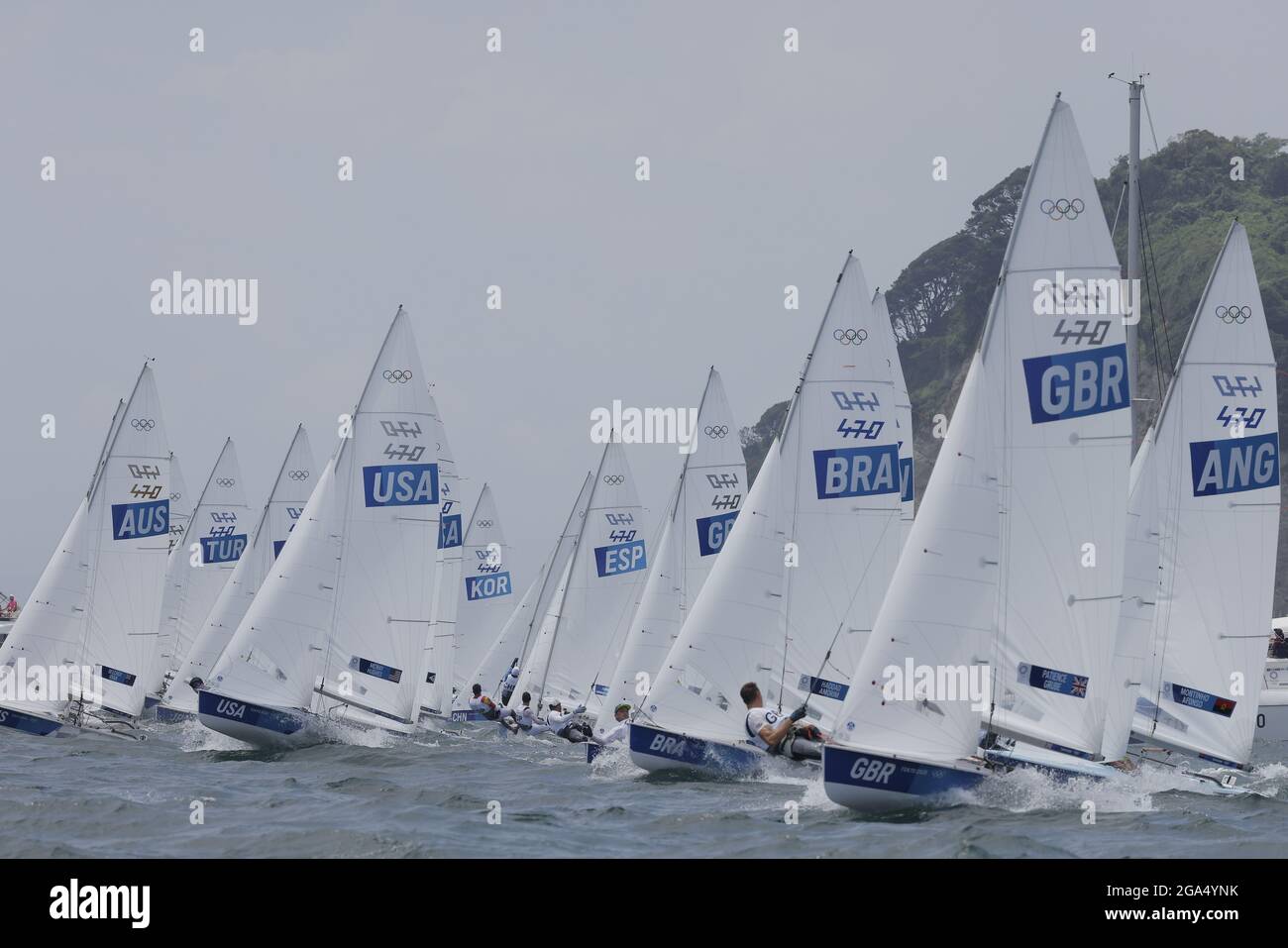 Kanagawa, Japan. 28th July, 2021. General view Sailing : Men's 470 ...