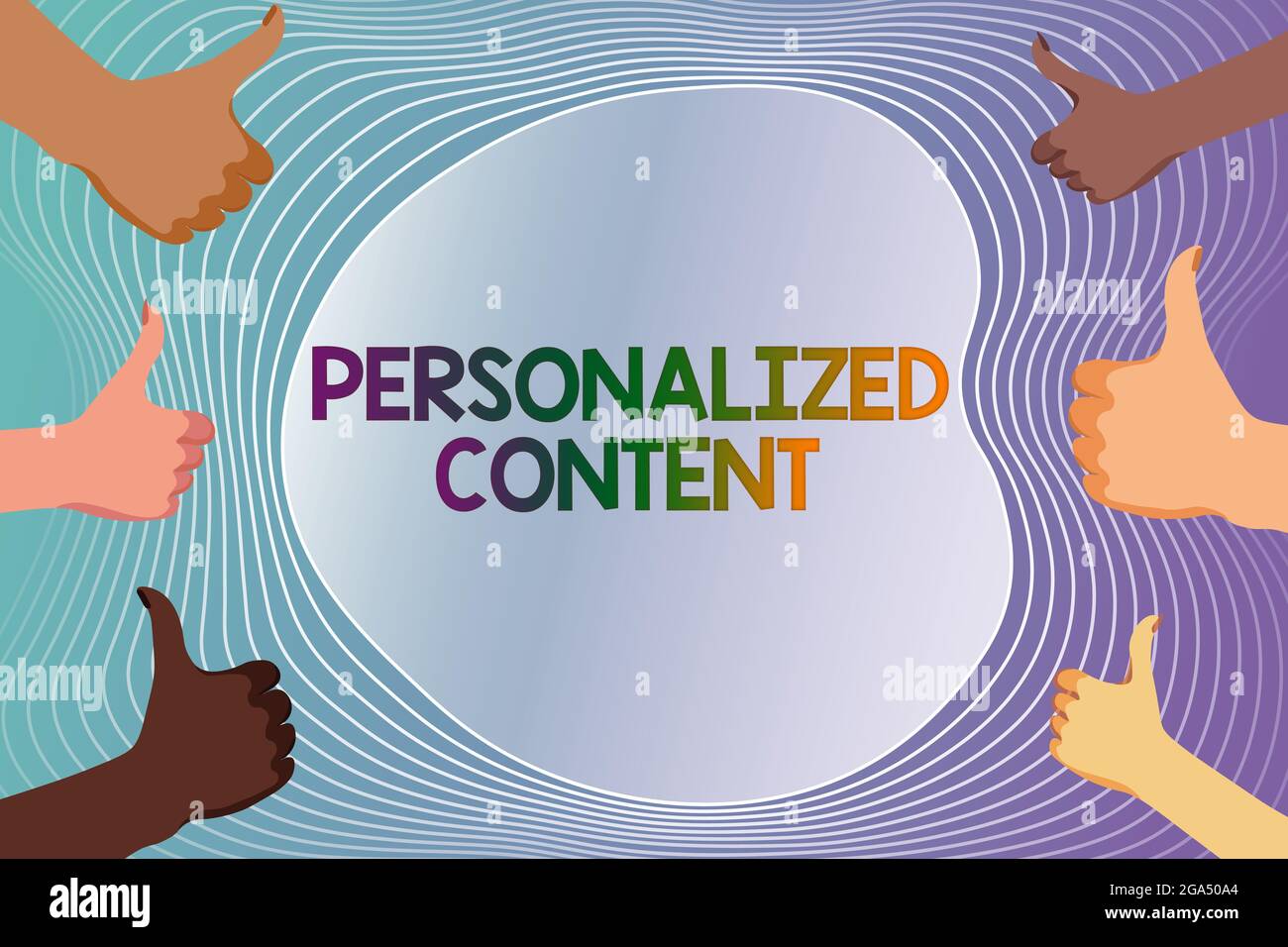 Text showing inspiration Personalized Content. Conceptual photo seeks ...