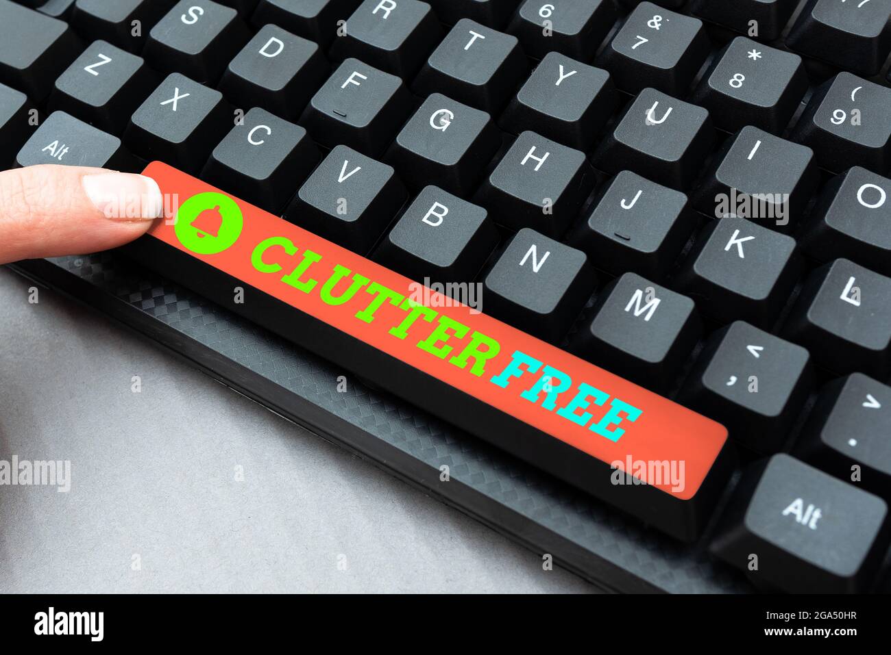 Inspiration showing sign Clutter Free. Business idea Well organized and ...