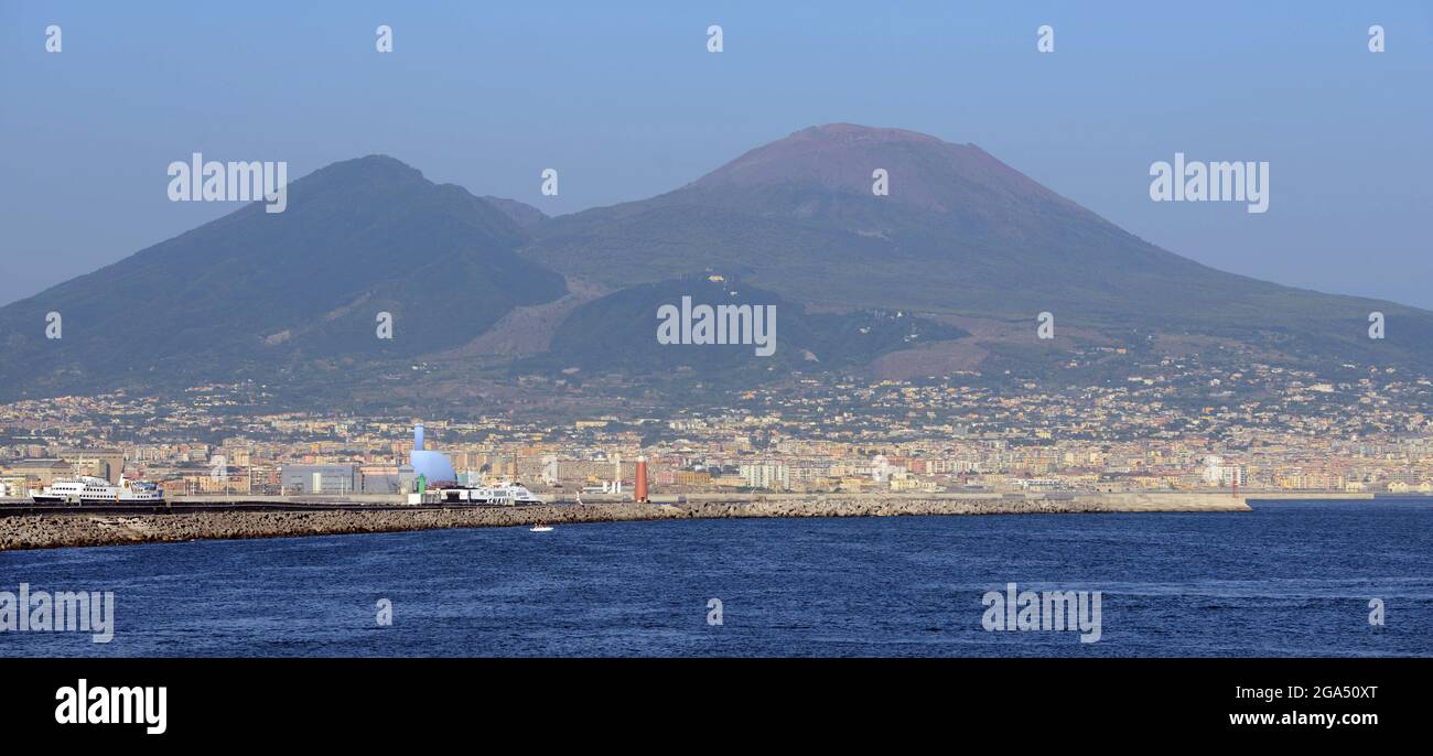 A view of Vesuvius volcano in Naples, Italy Stock Photo - Alamy