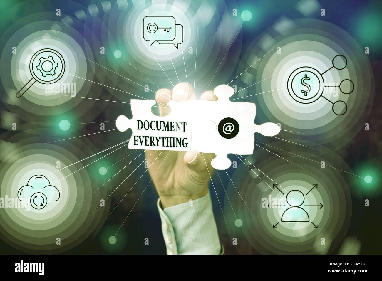 Writing displaying text Document Everything. Business approach computer ...