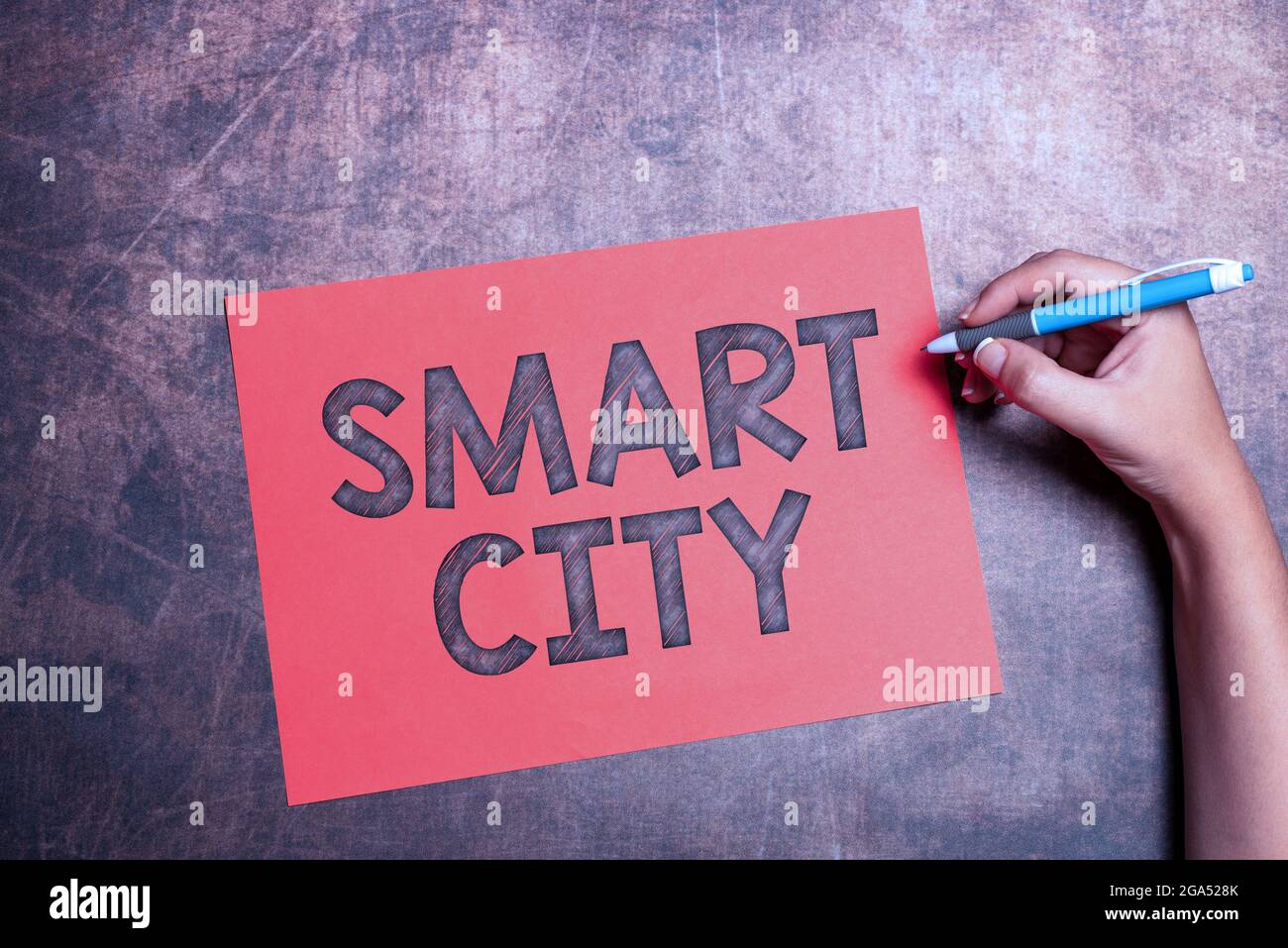 Text sign showing Smart City. Business overview an urban area that uses ...