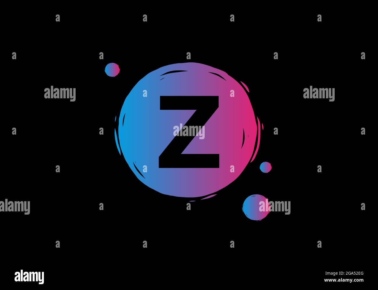 Purple blue gradient color of Z initial letter design Stock Vector ...
