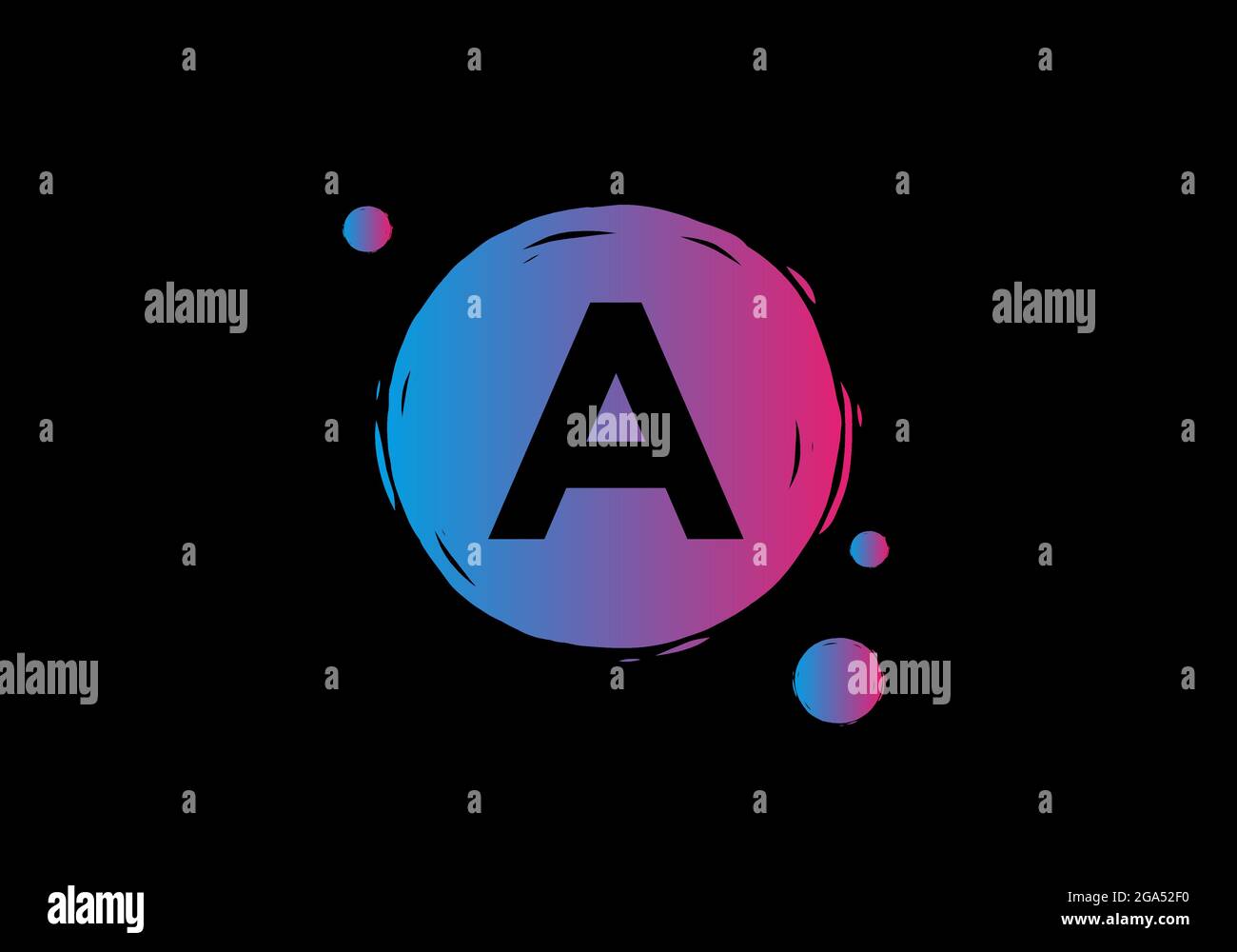 Purple blue gradient color of A initial letter design Stock Vector ...