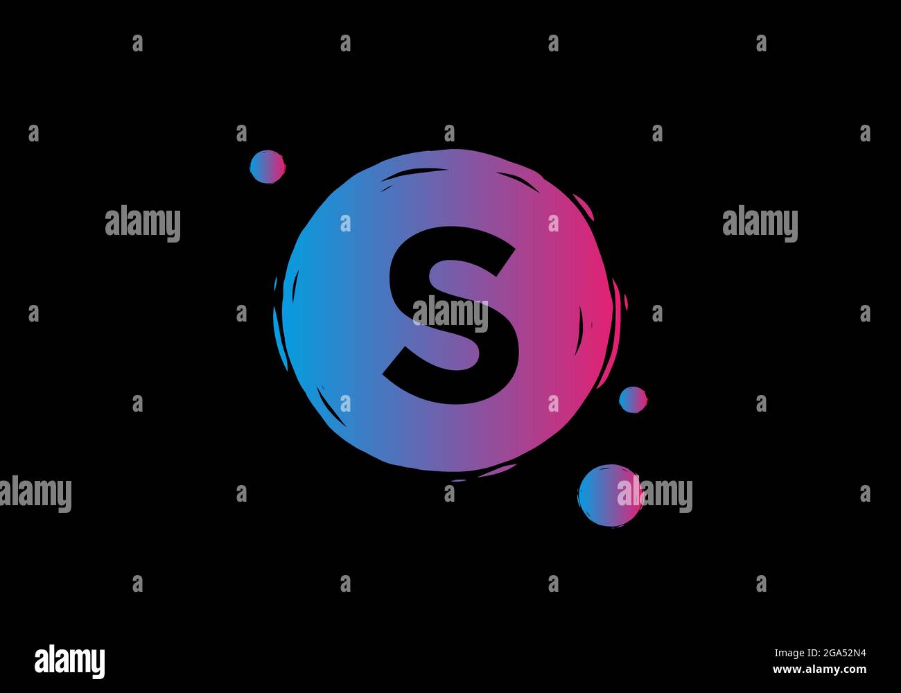 Purple blue gradient color of S initial letter design Stock Vector ...