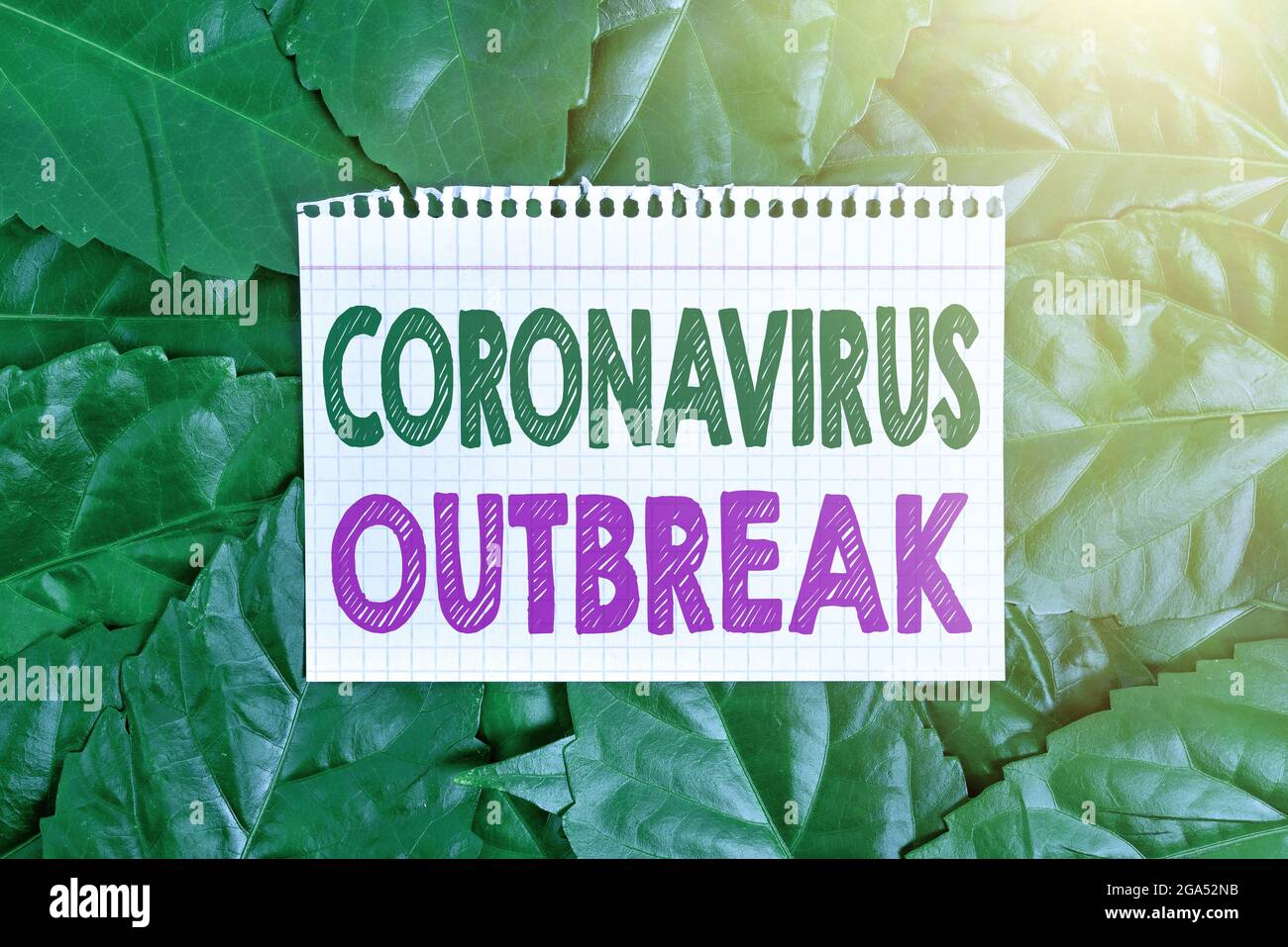 Hand writing sign Coronavirus Outbreak. Concept meaning infectious ...