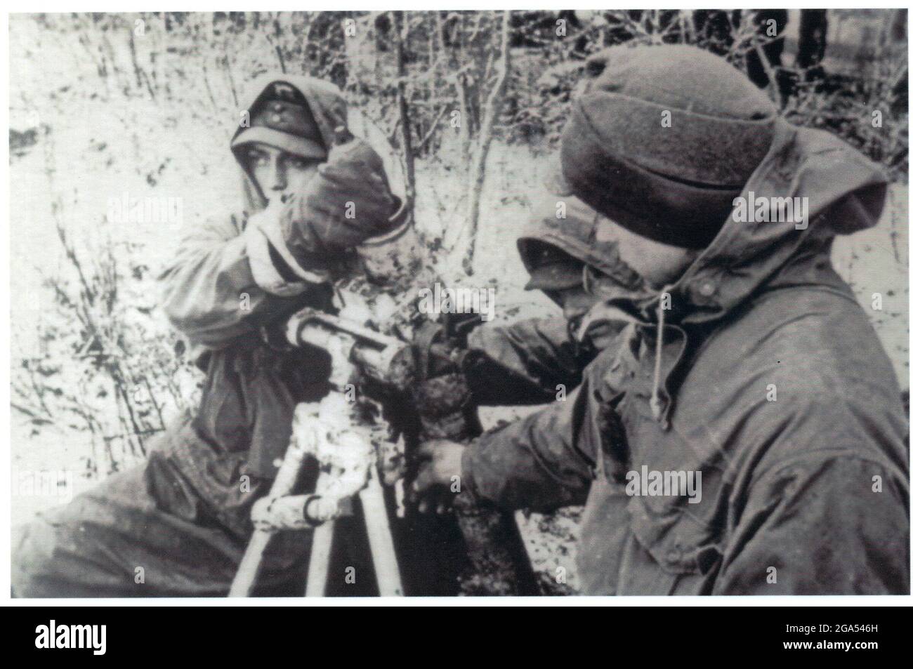 World War Two German Soldiers With A Mortar Cut Out Stock Images ...