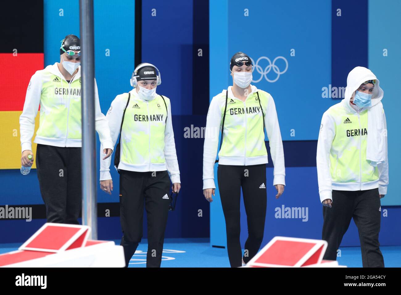 Tokio, Japan. 29th July, 2021. Swimming: Olympics, women, 4 x 200 m ...