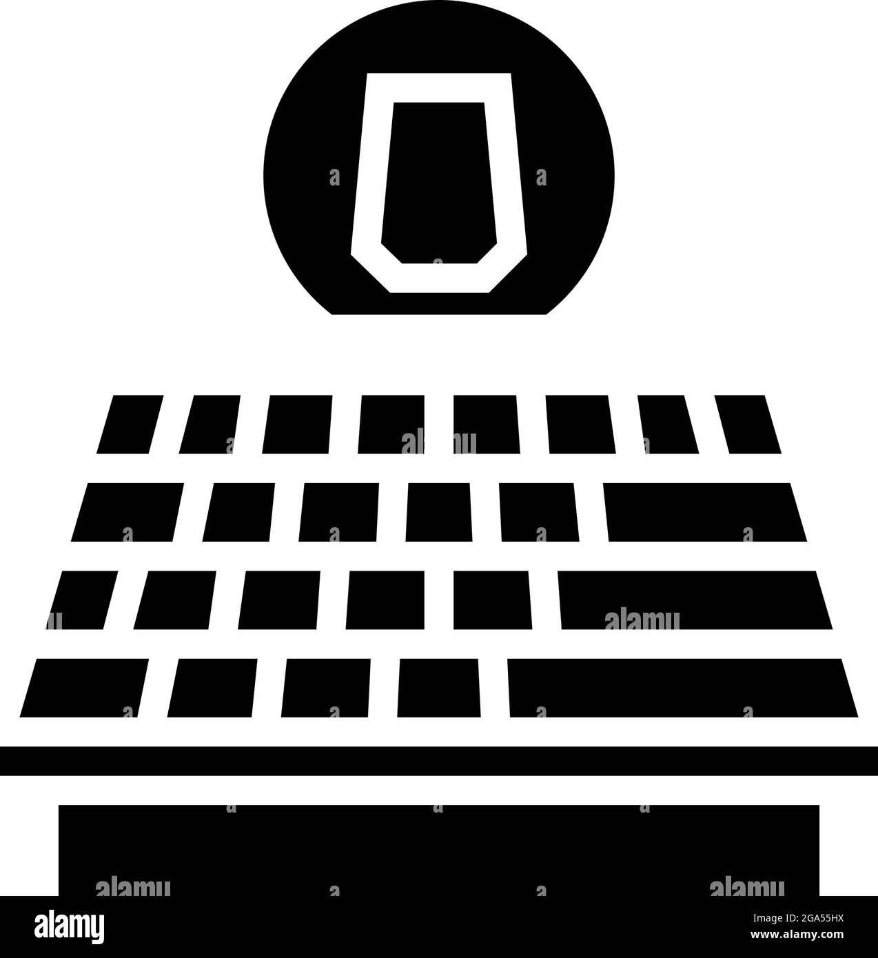 asphalt shingles roof glyph icon vector illustration Stock Vector Image ...