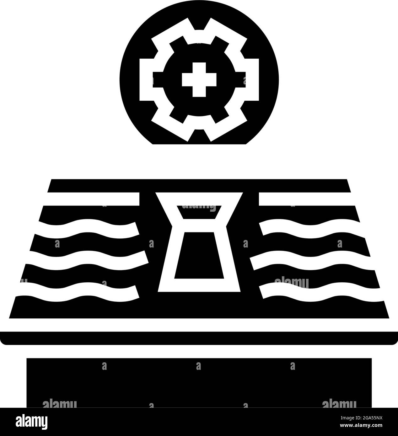 skylight installation roof glyph icon vector illustration Stock Vector ...