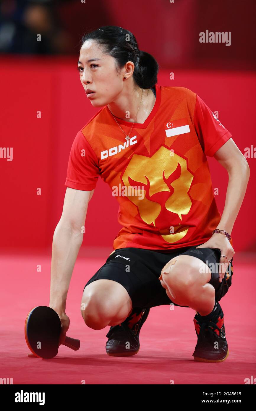 Tokyo, Japan. 29th July, 2021. Yu Mengyu (SGP) Table Tennis : Women's ...