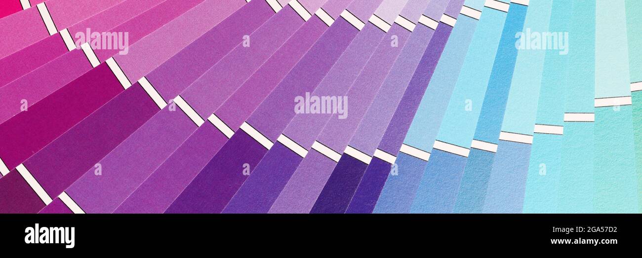 Closeup of multicolored palette with color swatches background Stock ...