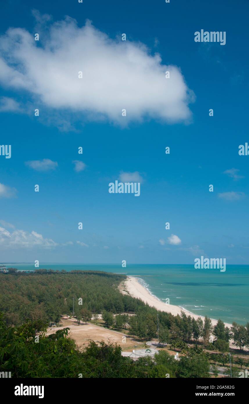 Thailand: Hat Samila (Samila Beach) seen from Khao Tang Kuan (hill at ...