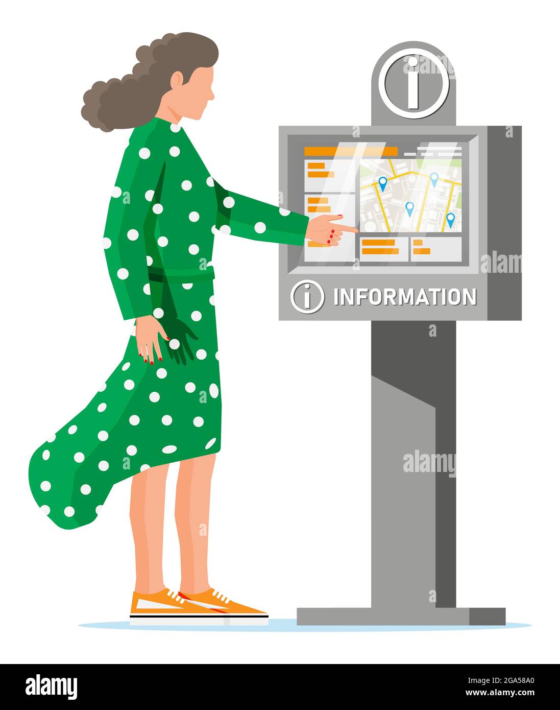 Kiosk female Cut Out Stock Images & Pictures - Alamy