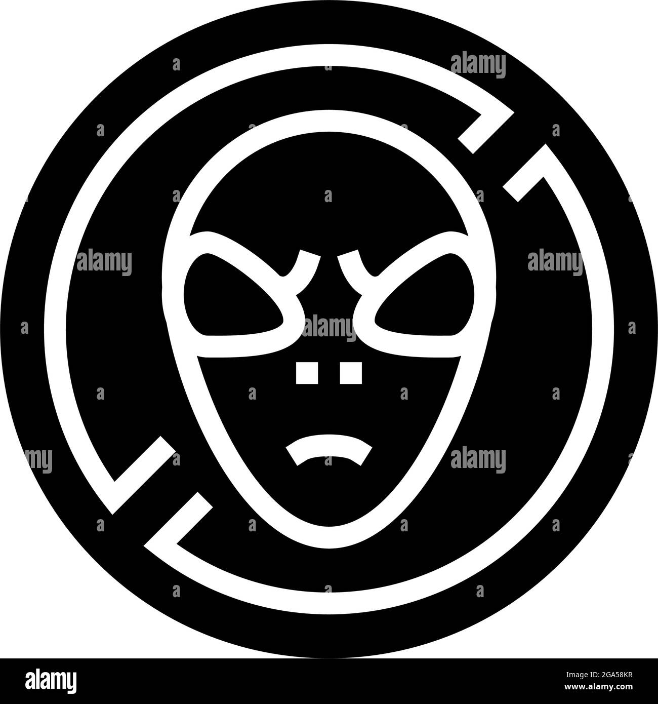 ban on aliens glyph icon vector illustration Stock Vector Image & Art ...